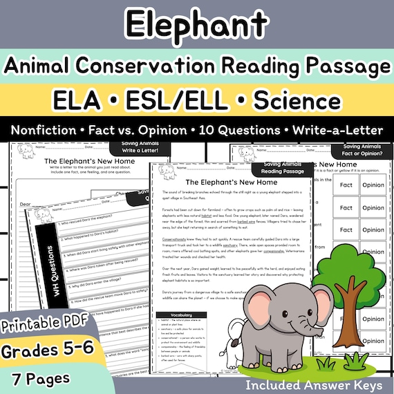 Elephant Reading Answers