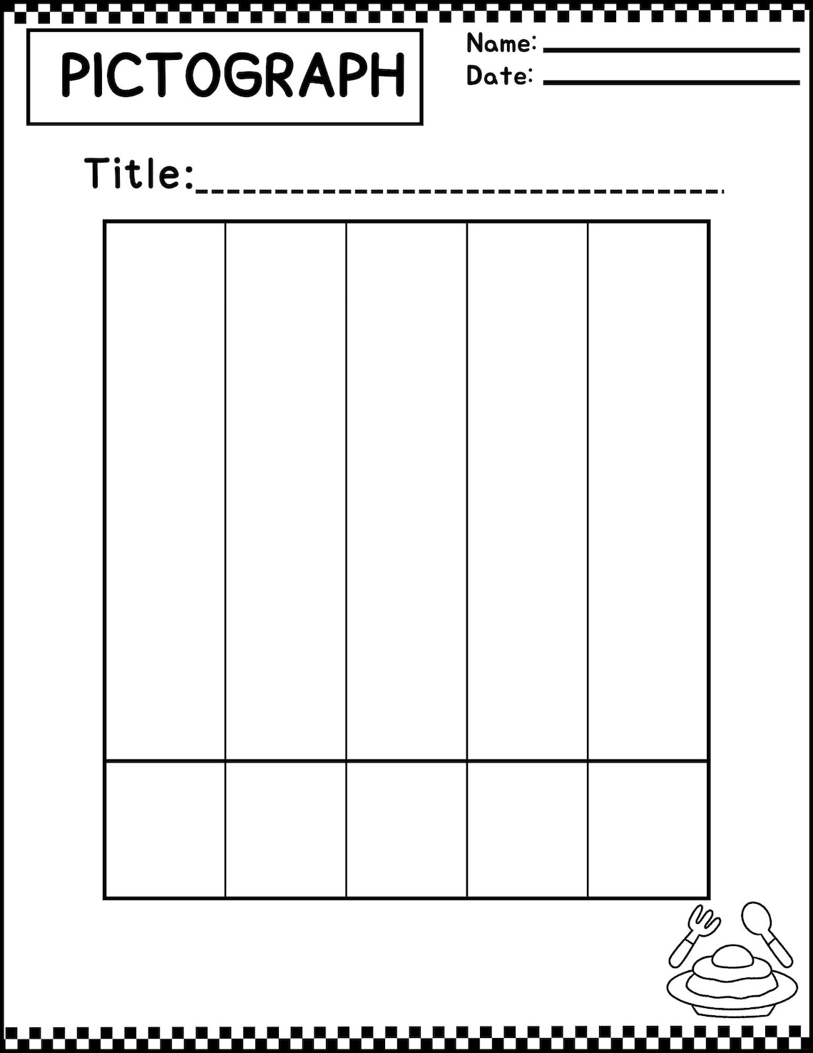 Blank Graph Templates for Kids: Bar, Line, Tally and Pictograph ...