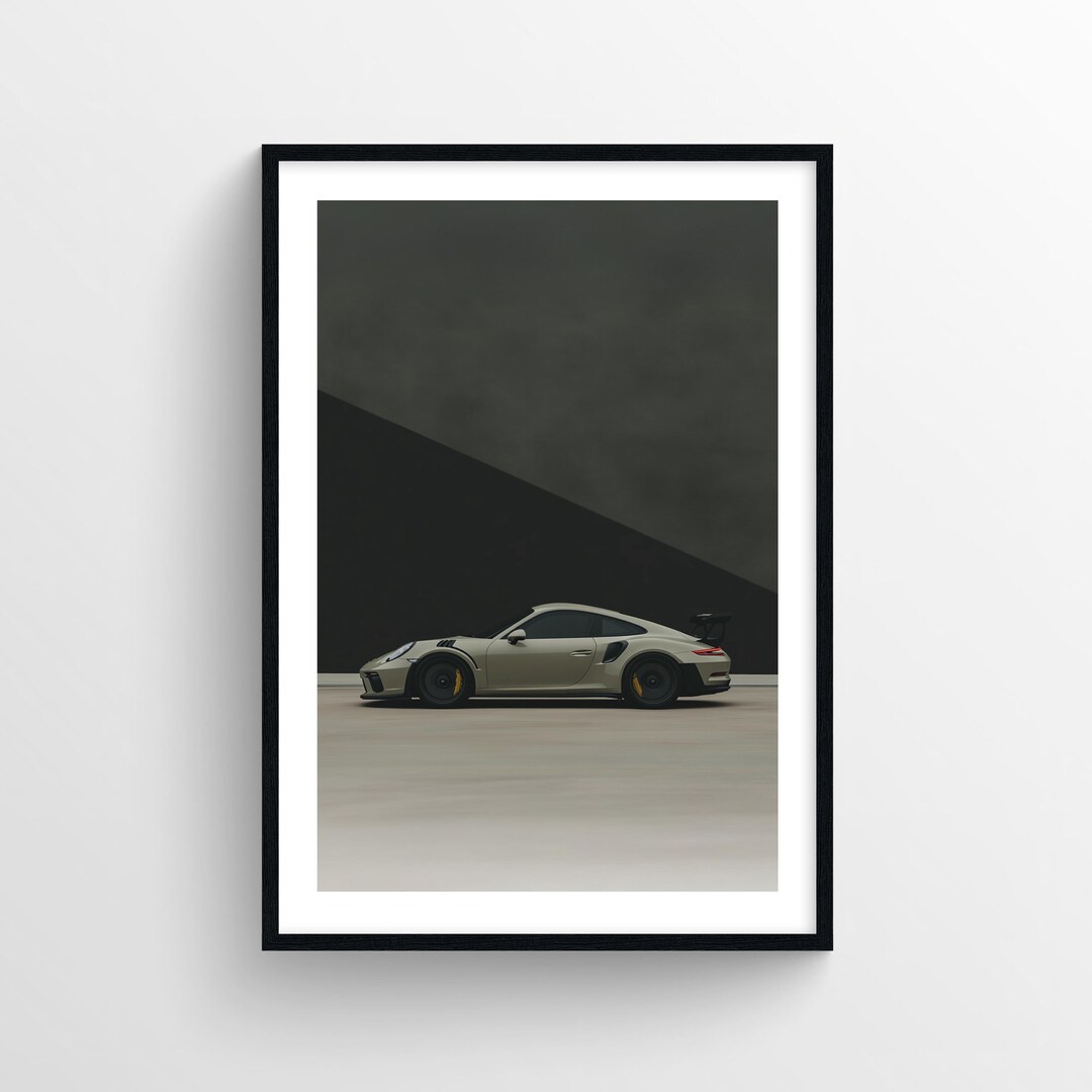Side Profile Porsche 911 GT3 RS Poster | Luxury Sports Car Wall Art ...