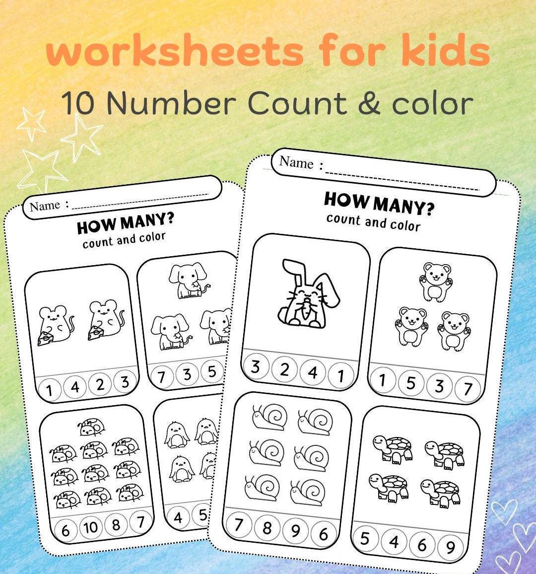 1-10 Number Tracing, Math Worksheets , Preschool Worksheets ...