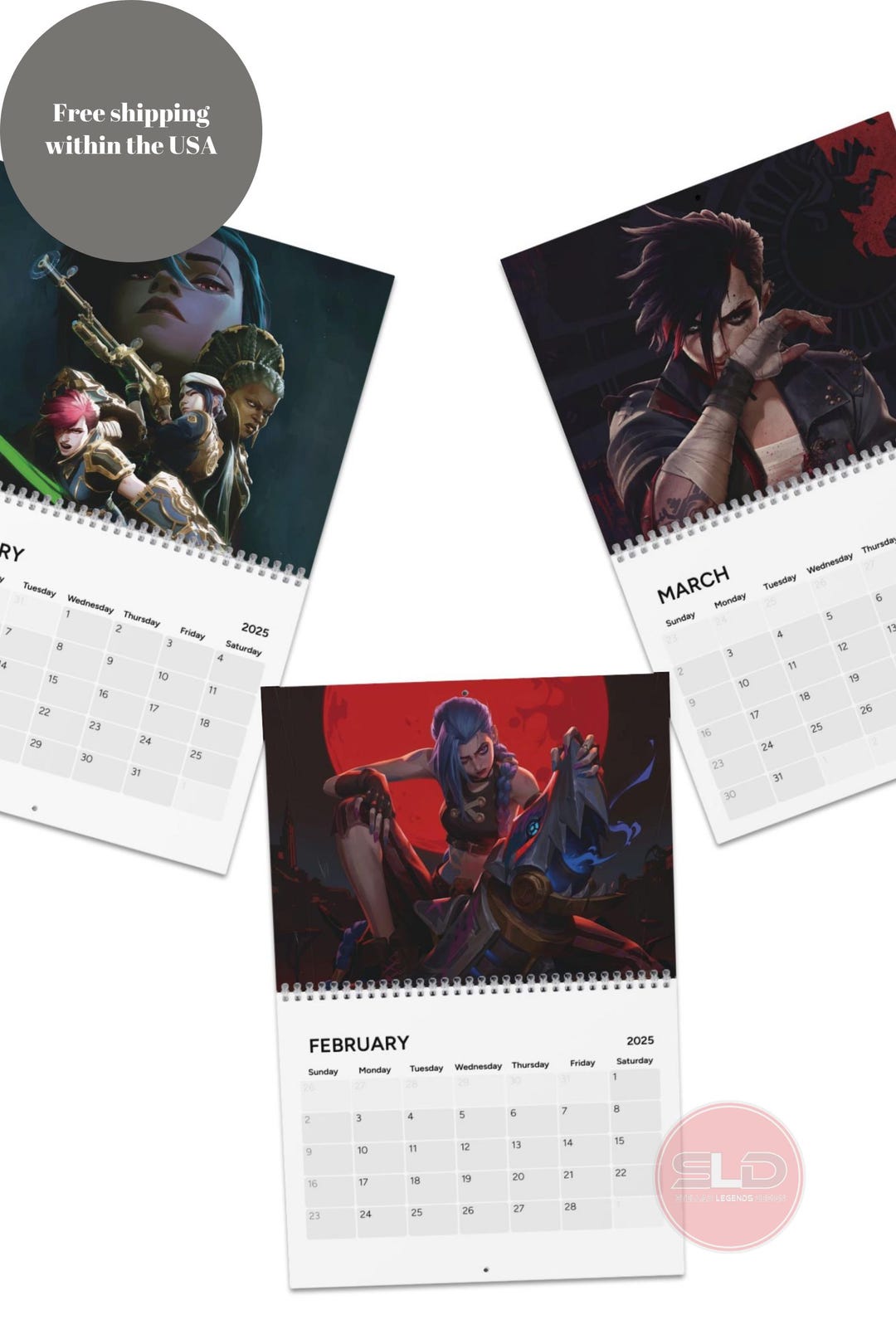 2025 Arcane Calendar League of Legends Wall Calendar Jinx, Ekko ...