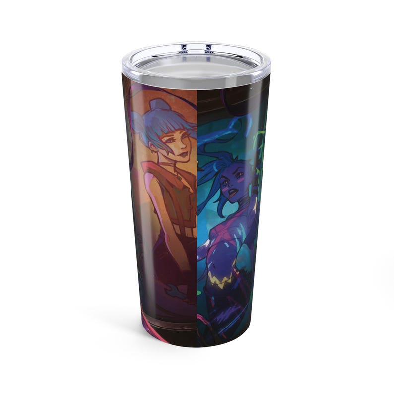 Arcane and League of Legends Jinx Design Tumbler 20 Oz Gamer Gift ...