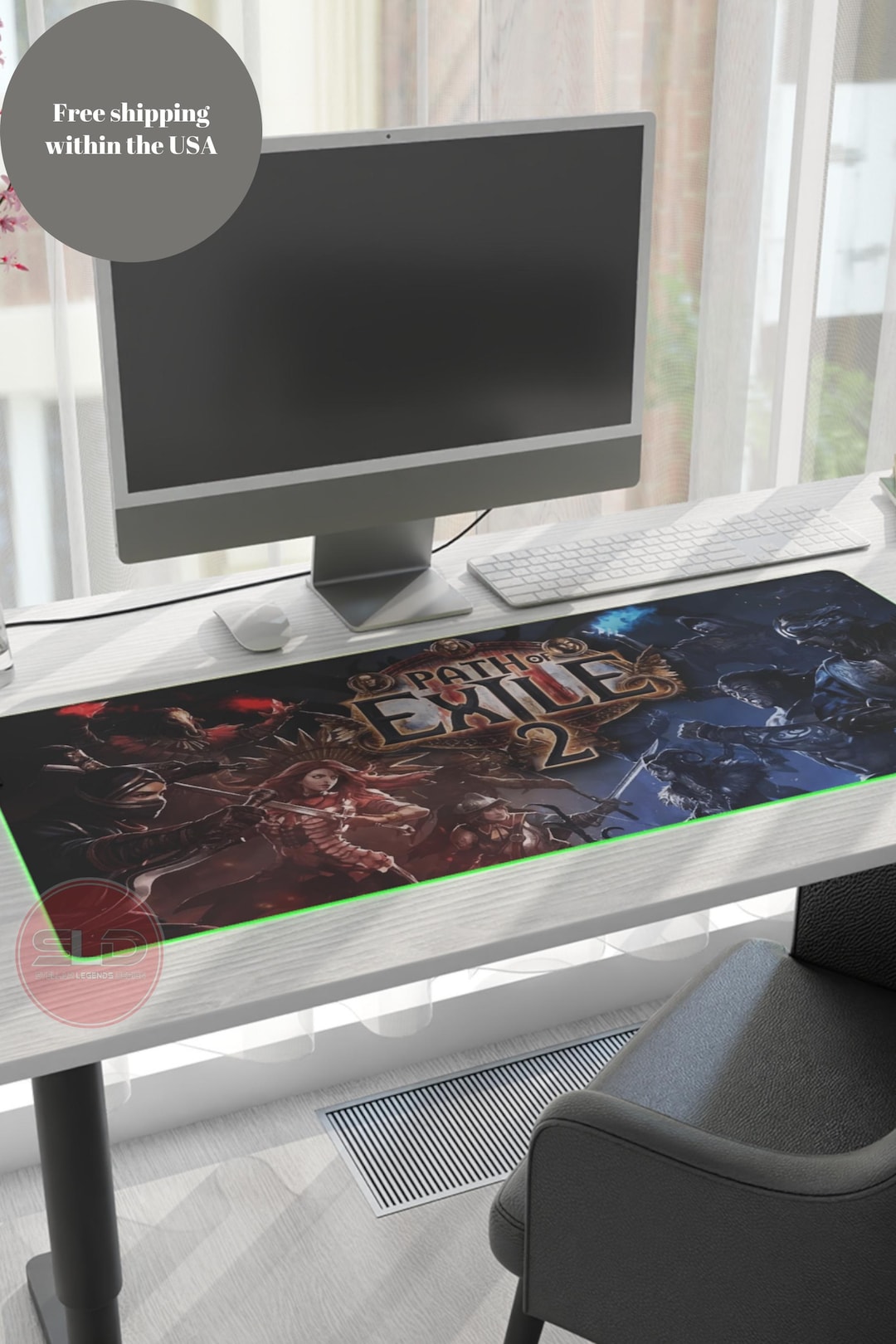 Path of Exile Led Desk Mat POE Map Mouse Pad Large Mouse Pad Unique ...