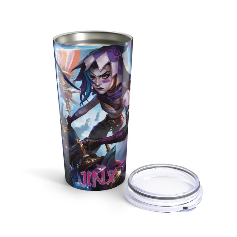 Arcane and League of Legends Jinx Design Tumbler 20 Oz Gamer Gift ...