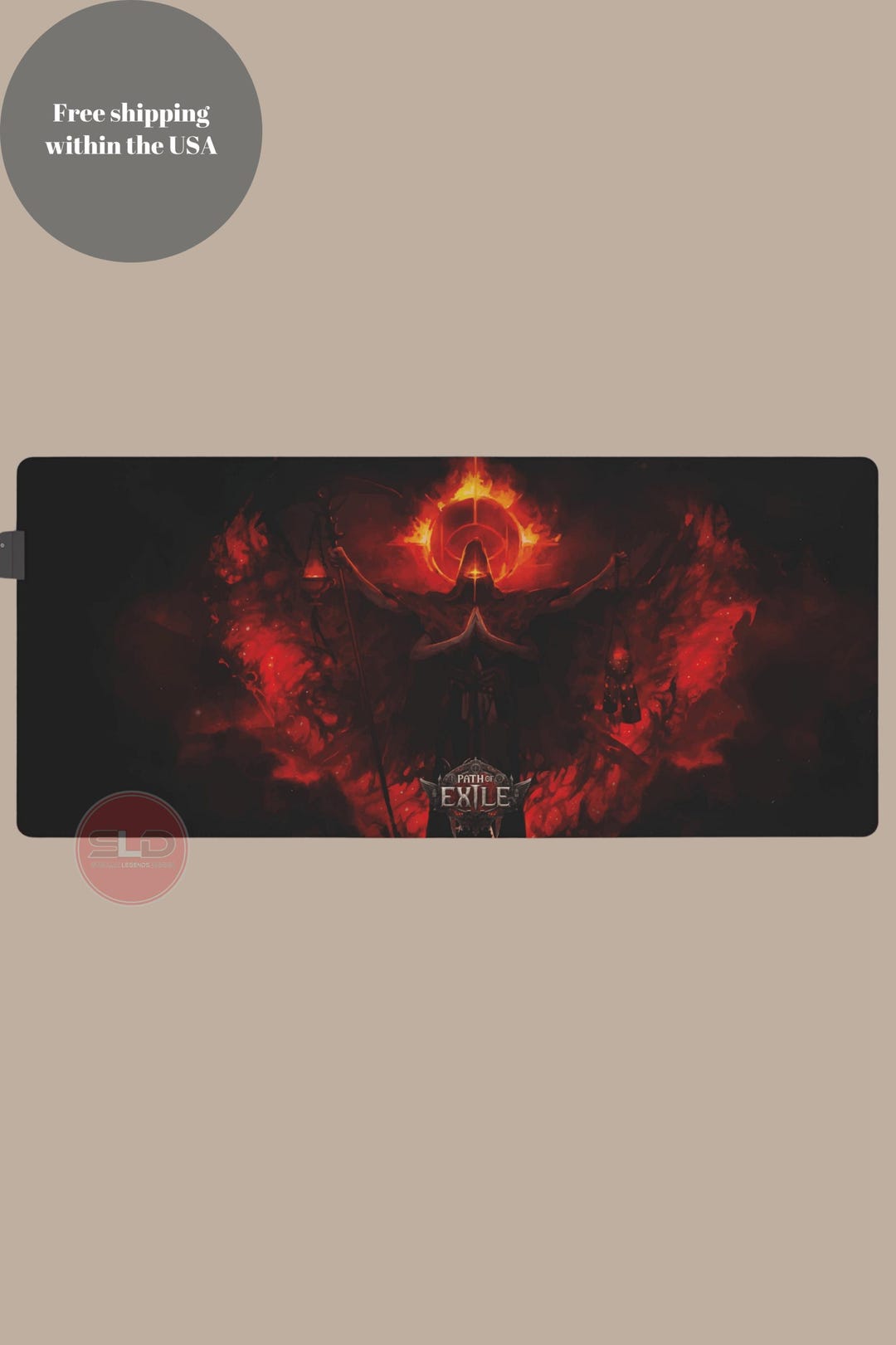 Path of Exile Led Desk Mat POE Map Mouse Pad Large Mouse Pad Unique ...