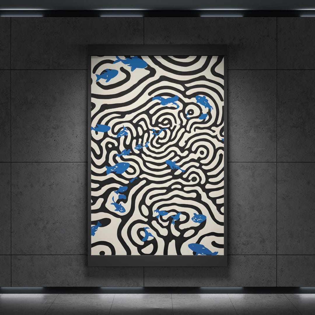 Ikigai Poster, Koi Fish Art, Japandi Style Poster, Fish Zen Wallart ...