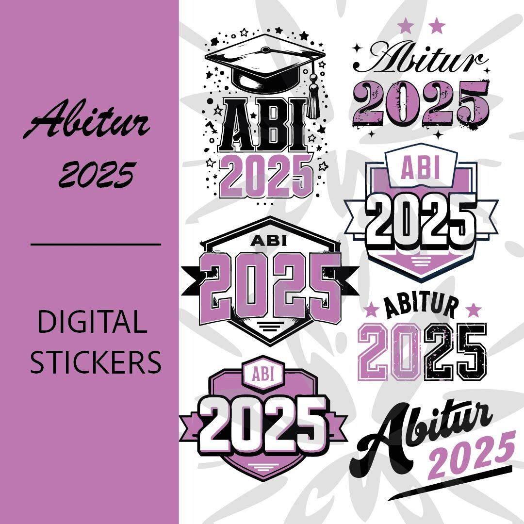 Abi 2025 Digital Sticker, Abitur 2025 Digital Sticker, Abi 2025 Vector ...