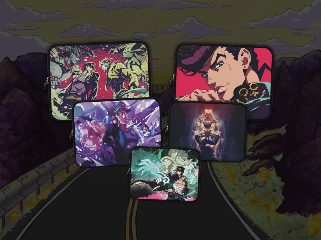 Jojos Bizarre Adventure Laptop Sleeve Jojos Bizarre Adventure Print ...