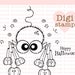 Mummy Spider Digital Stamp Halloween Digi Spider Digital - Etsy