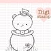 St. Patrick’s Day Bear Digital Stamp, Irish Bear Digi Stamp for Card ...
