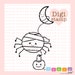 Mummy Spider Digital Stamp Halloween Digi Spider Digital - Etsy