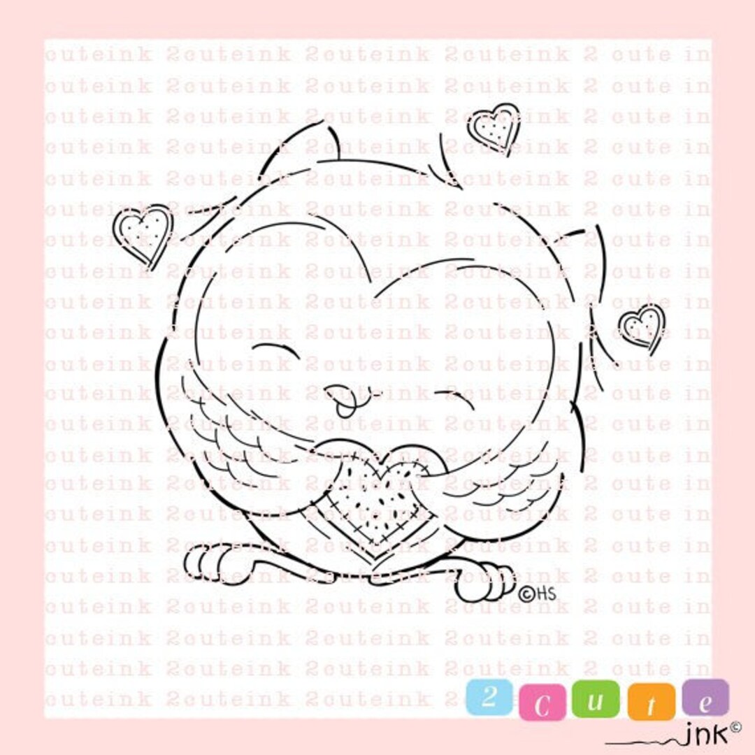 Owl You Need is Love Digital Stamp Valentine Printable Owl Stamp Owl ...