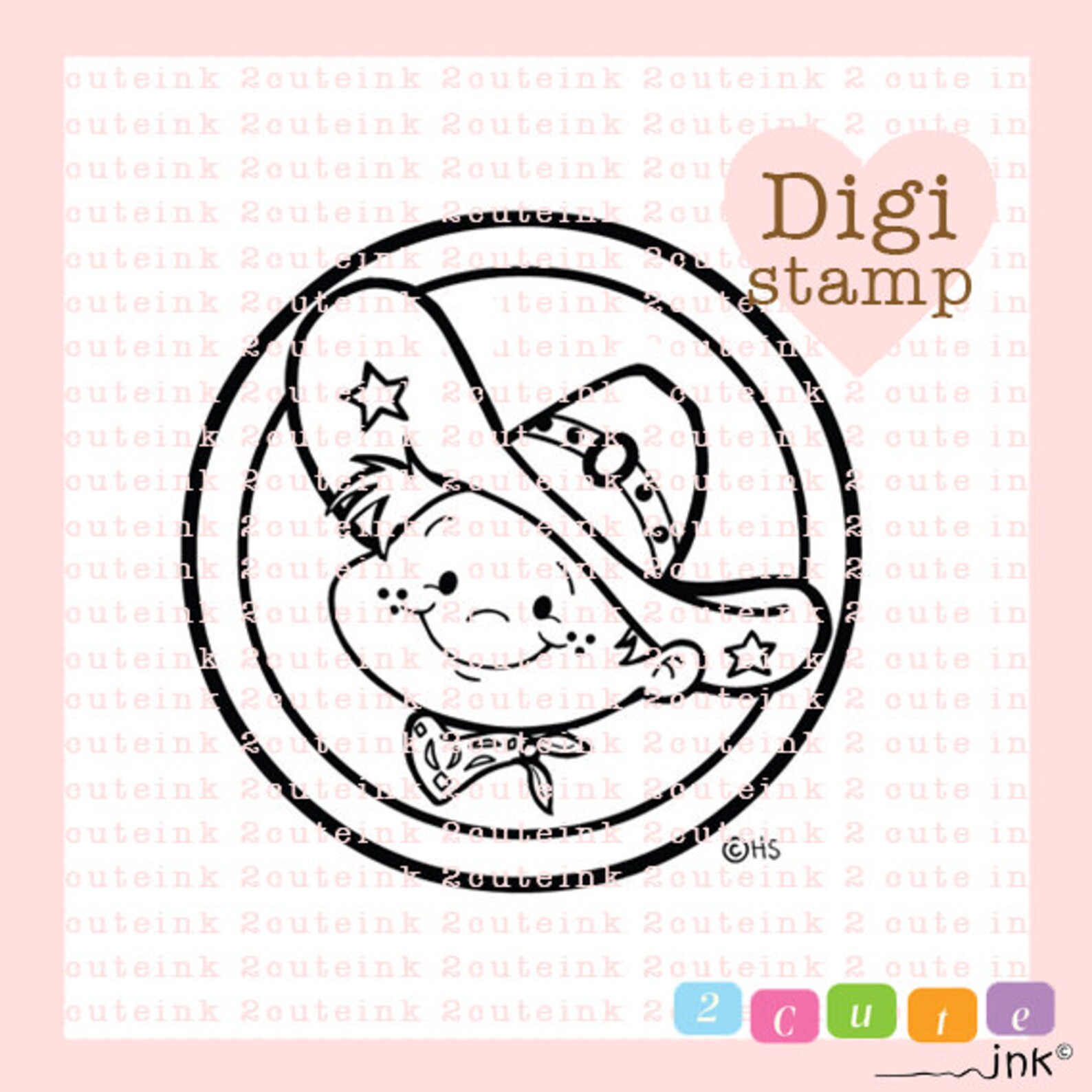 Cowboy Kid Digital Stamp for Card Making Tags Paper Crafts - Etsy