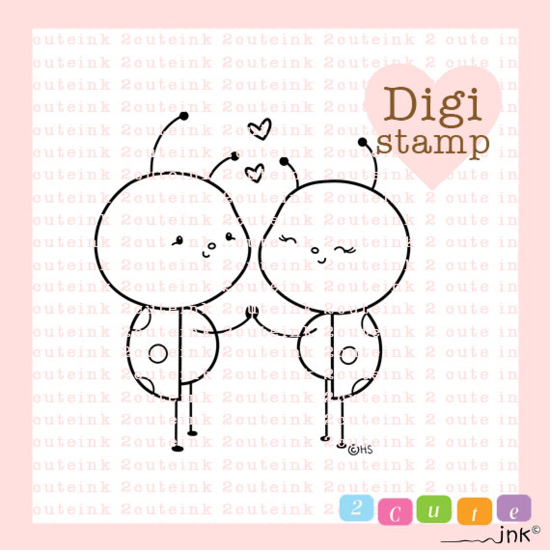Love Bugs Digital Stamp Ladybug Stamp Digital Ladybug Stamp Ladybug Art ...