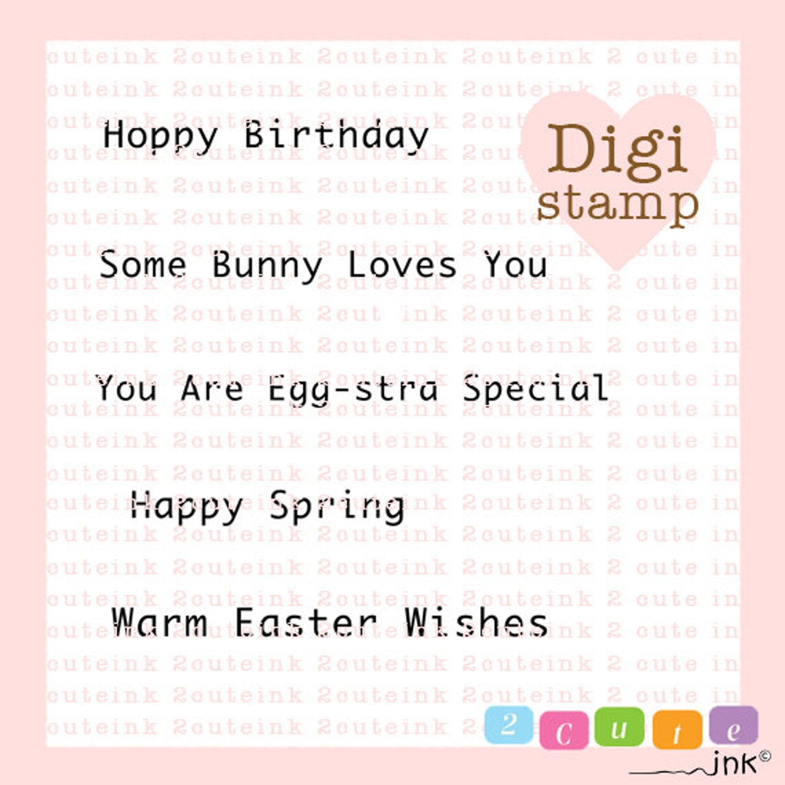 Easter Sentiments Digital Stamp for Card Making Paper Crafts | Etsy