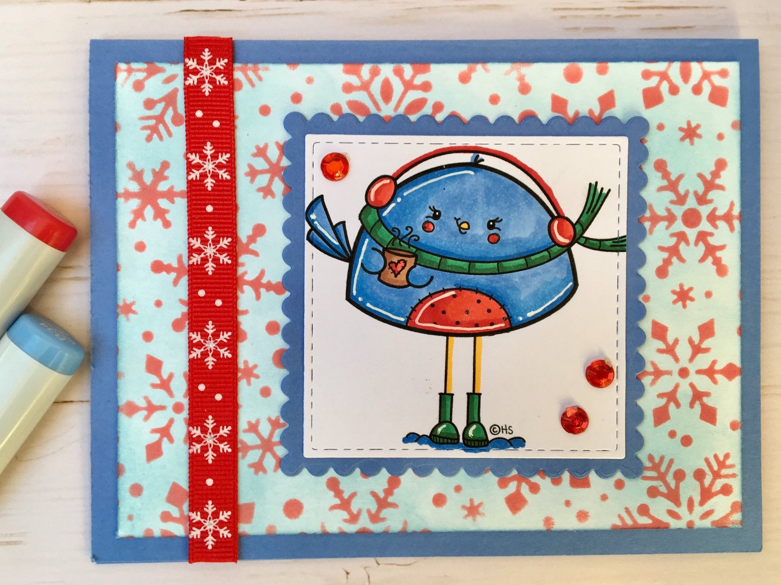 Christmas Digital Stamps Winter Digital Stamps Snowman - Etsy