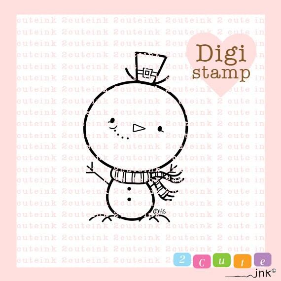 Snowman Boy Digital Stamp for Card Making Paper Crafts | Etsy