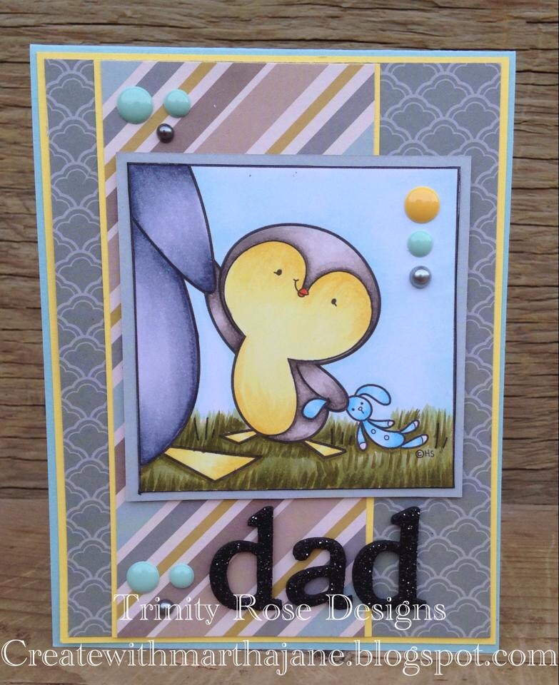 Little Penguin Love Digital Stamp for Card Making Paper | Etsy