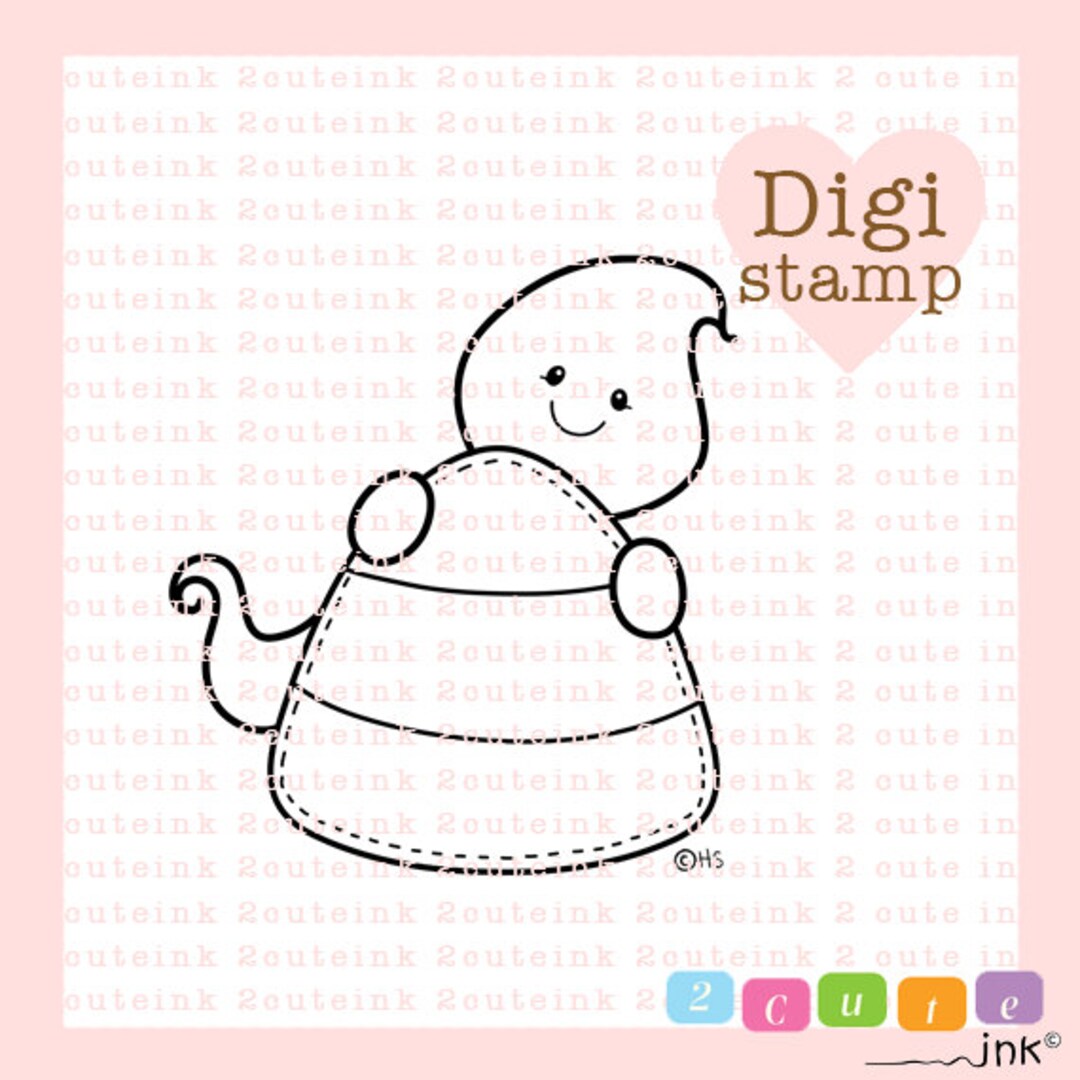 Candy Corn Ghost Digital Stamp Halloween Stamp Digital Halloween Stamp ...