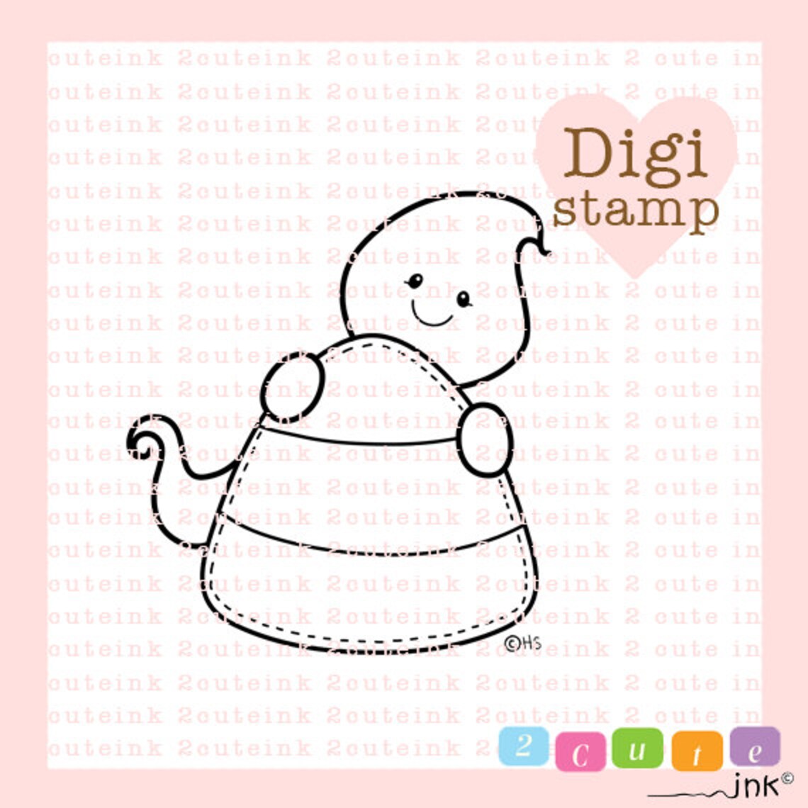 Candy Corn Ghost Digital Stamp Halloween Stamp Digital - Etsy