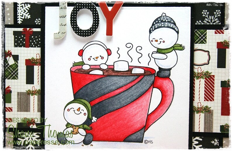 Christmas Digital Stamps - Winter Digital Stamps - Snowman Digital ...