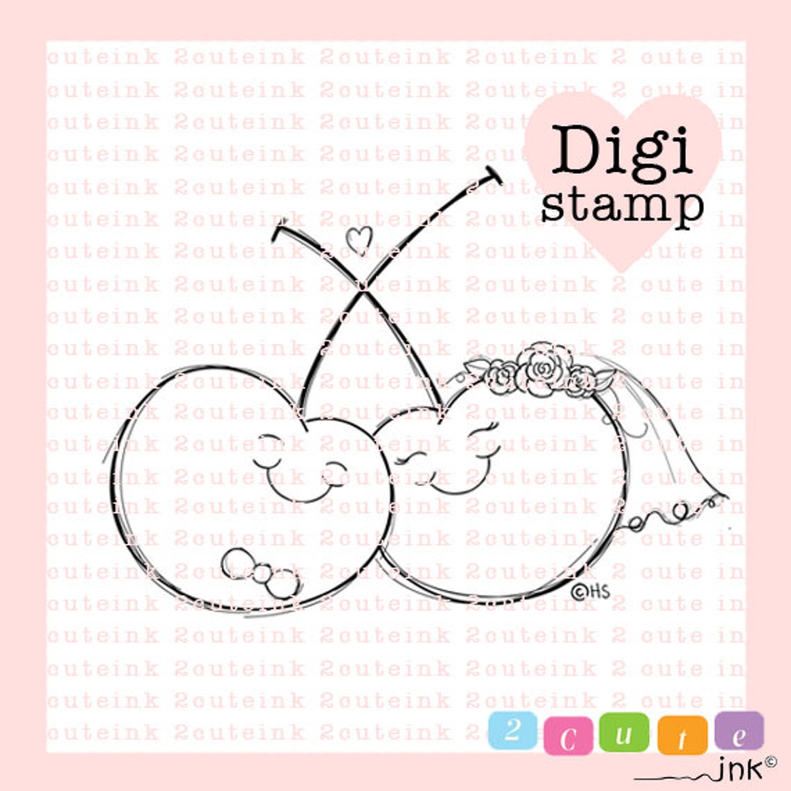 Digital Stamp I Cherryish You Anniversary Wedding | Etsy