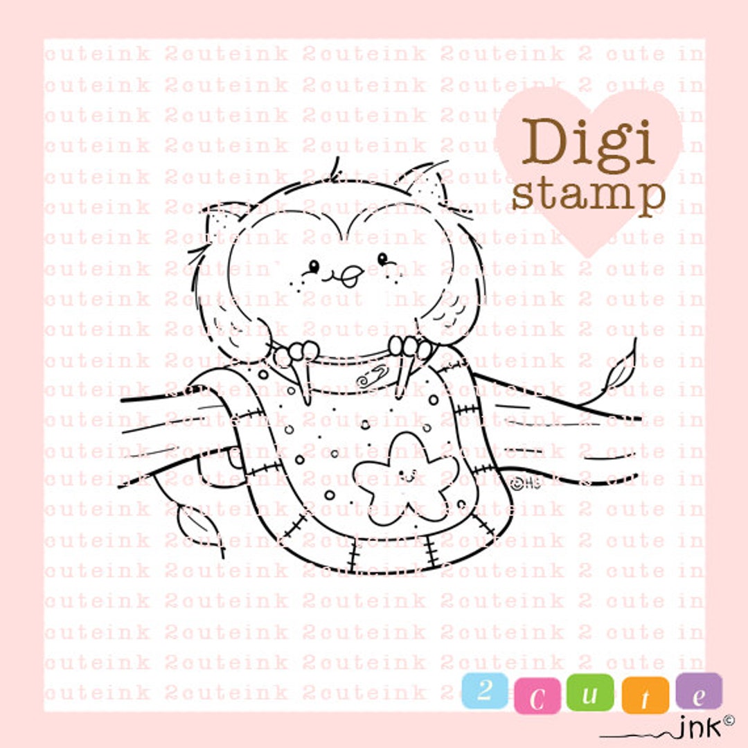 Little Owl Digital Stamp for Card Making and Paper Crafts - Etsy