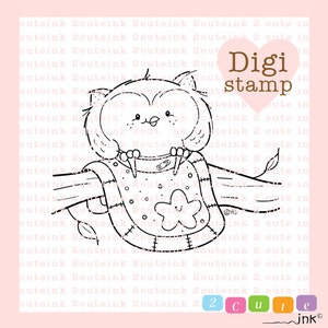 Little Owl Digital Stamp for Card Making and Paper Crafts - Etsy