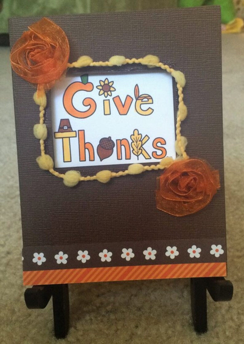 Give Thanks Digital Stamp Line Art for Card Making Paper - Etsy