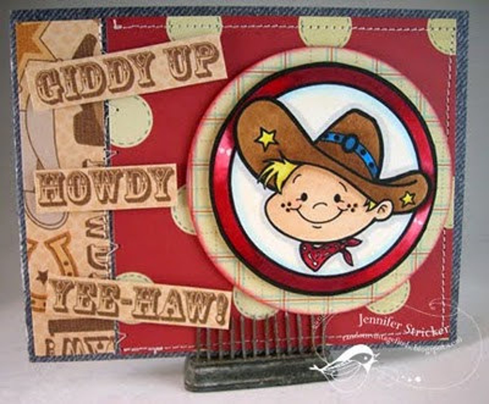 Cowboy Kid Digital Stamp for Card Making Tags Paper Crafts - Etsy