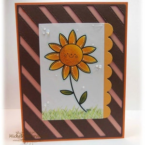 Happy Sunflower Digital Stamp Line Art for Card Making Paper - Etsy