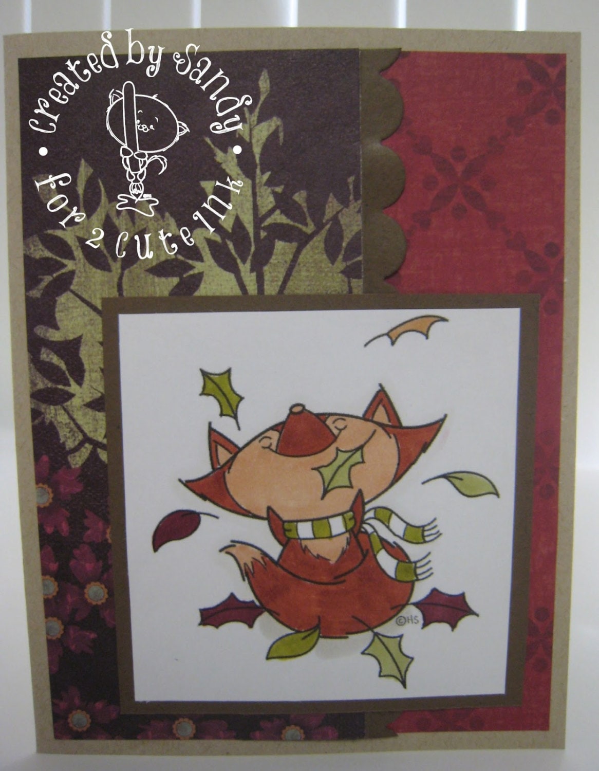 Fall Fox Digital Stamp for Card Making, Paper Crafts, Scrapbooking ...