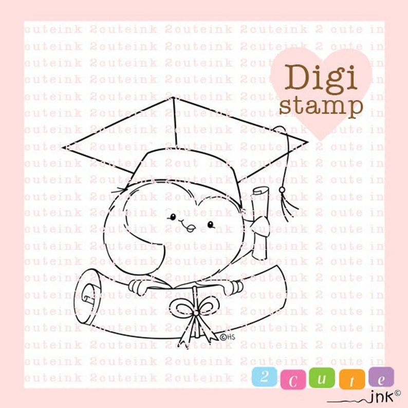 Graduation Owl Digital Stamp for Card Making Paper Crafts - Etsy