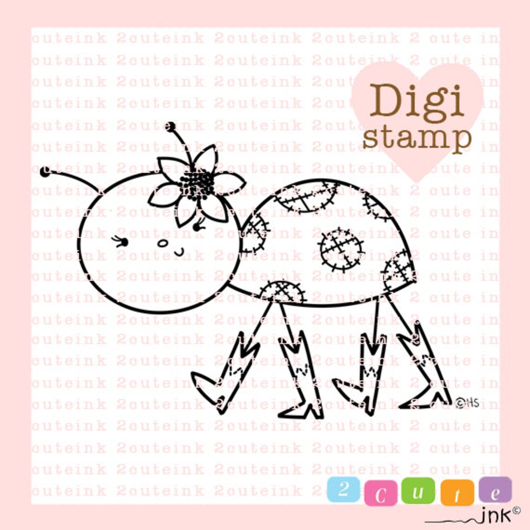 Country Ladybug Digital Stamp - Ladybug Digital Stamp - Digital Ladybug ...