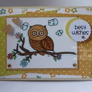 Nature Owl Doodle Digital Stamp for Card Making Paper Crafts - Etsy