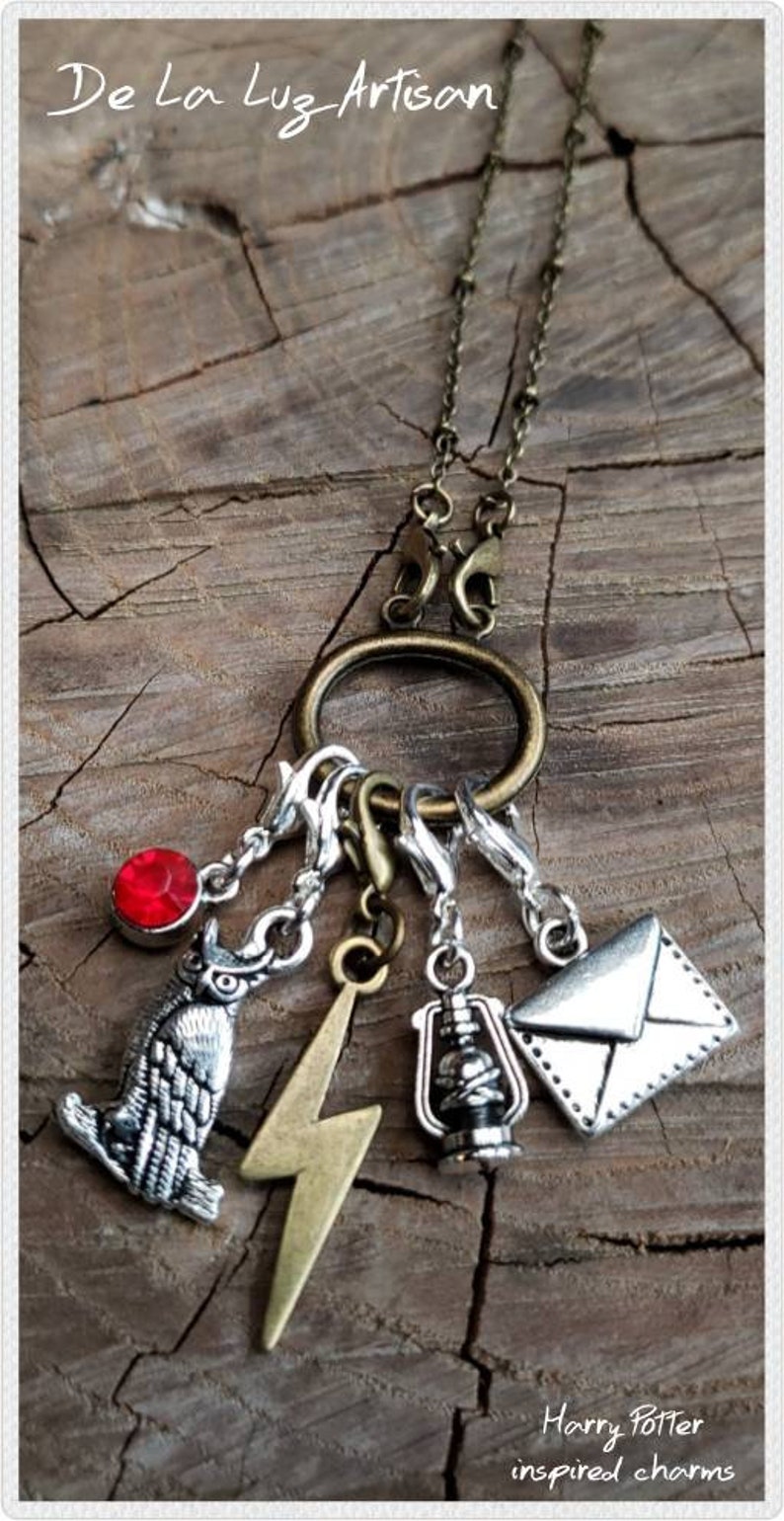 Wizard Charm Necklace Fan Fandom Cosplay House Color Gift | Etsy