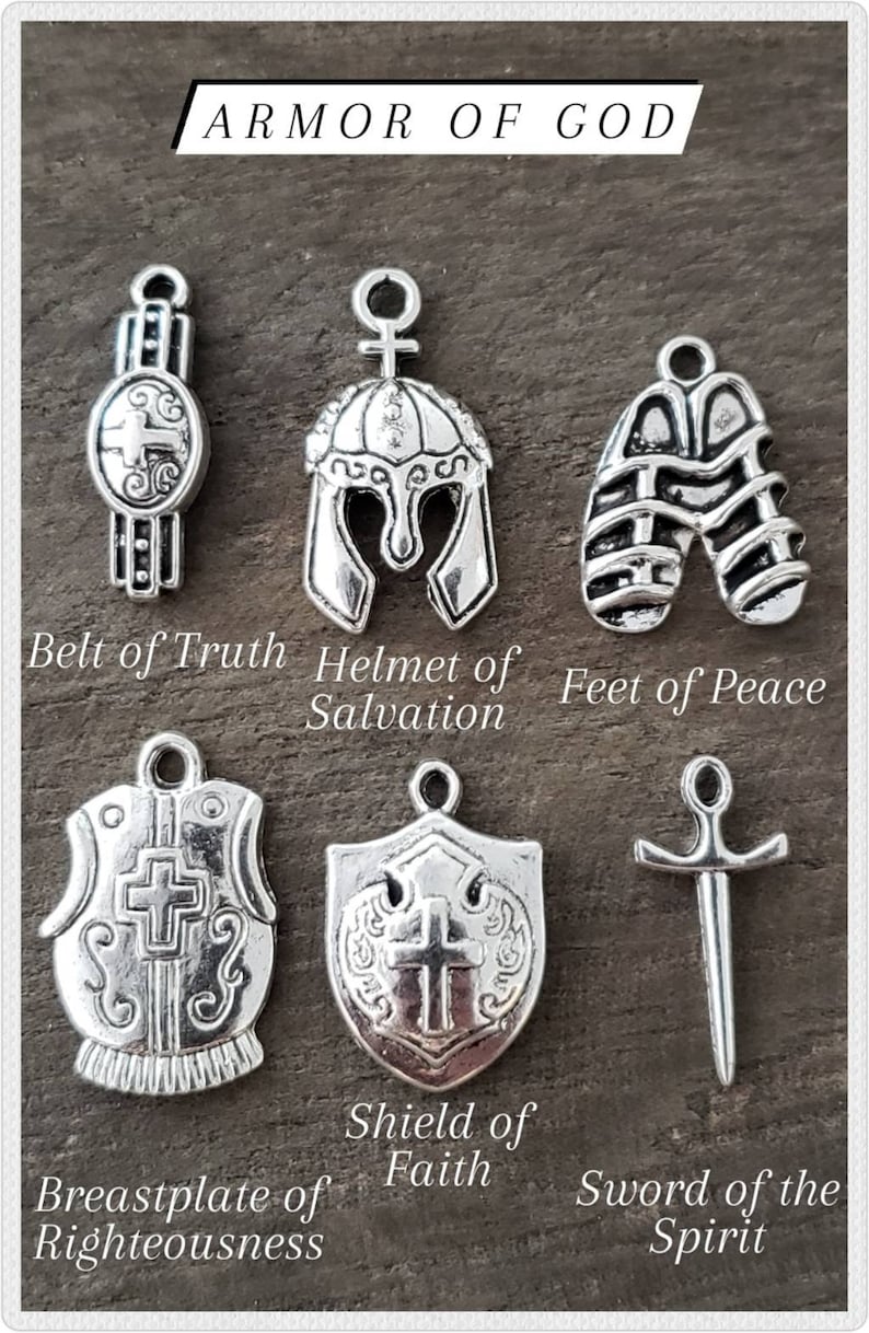 Armor of God Charm Options for Celebration Charm Necklace / Bracelet ...