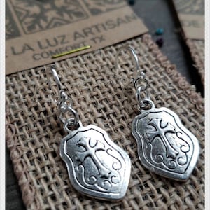 Armor of God Shield of Faith Earrings Silver or Antique Bronze ...