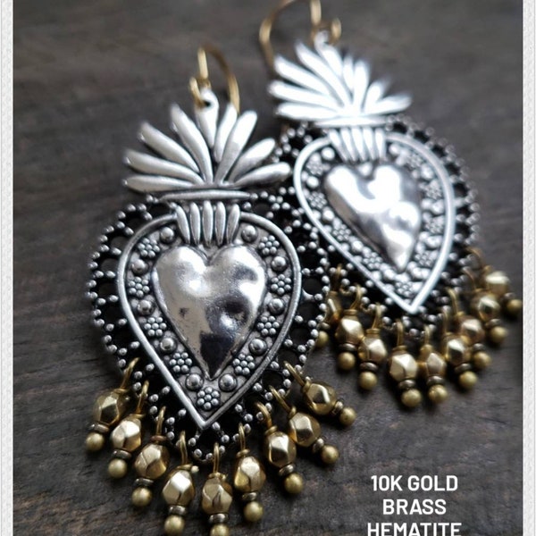 Mexican Sacred Heart Ring - Etsy