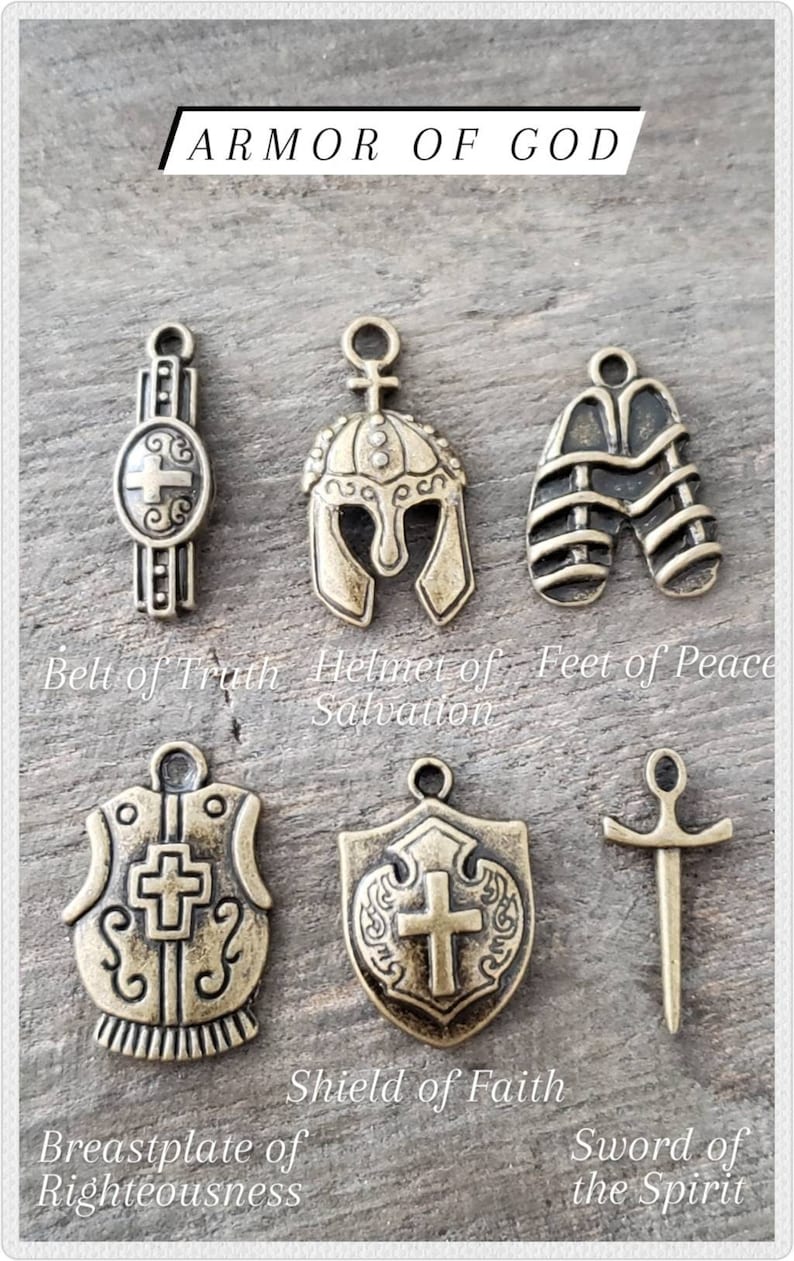 Armor of God Charm Options for Celebration Charm Necklace / Bracelet ...