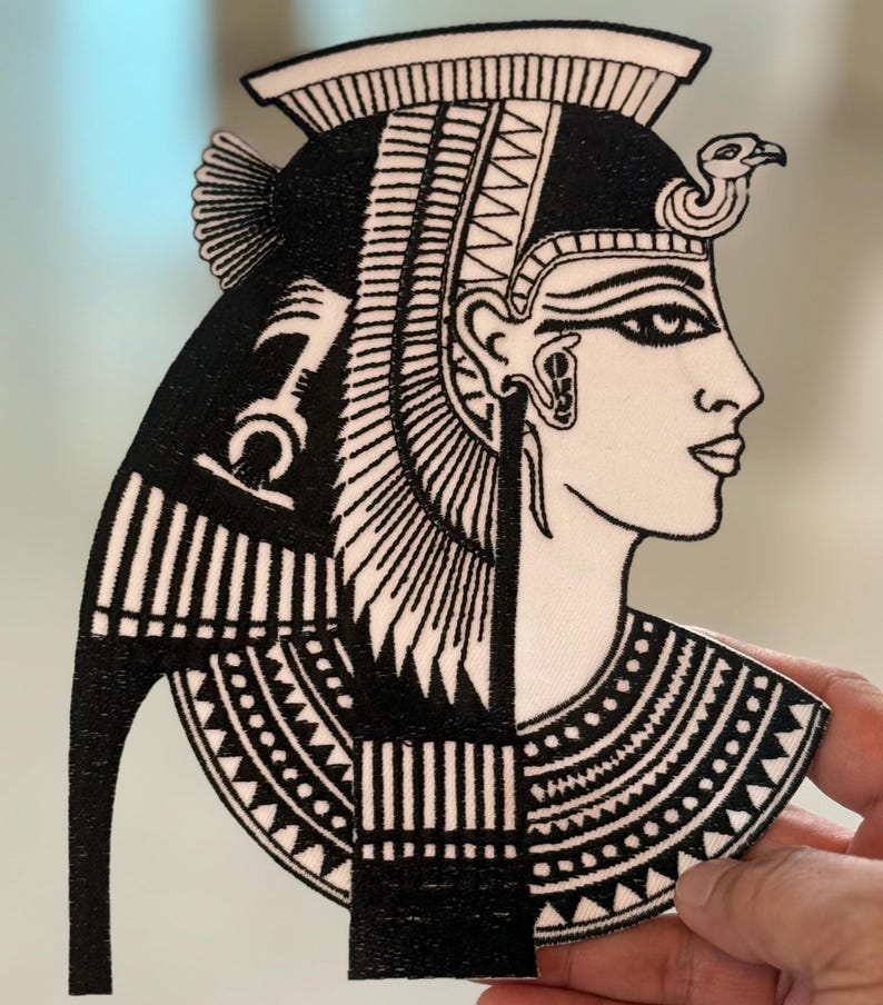 Cleopatra Queen of Egypt Ancient Greek Mummy Symbol Embroidery Iron-on ...