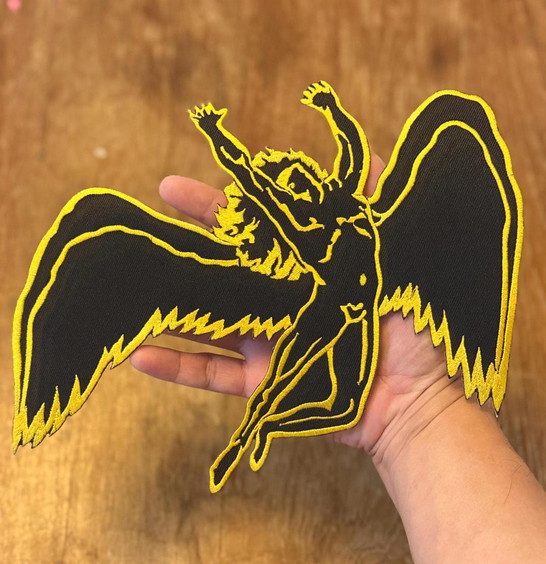 Flying Man Winged Man Led Zeppelin Logo Symbol Embroidery Iron-on Sew ...