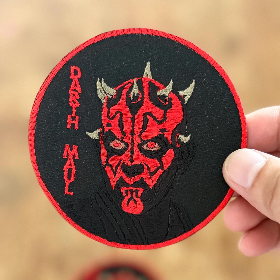 2pcs. Lord Darth Maul Sith Face Jedi Star Wars Symbol Embroidery Iron ...