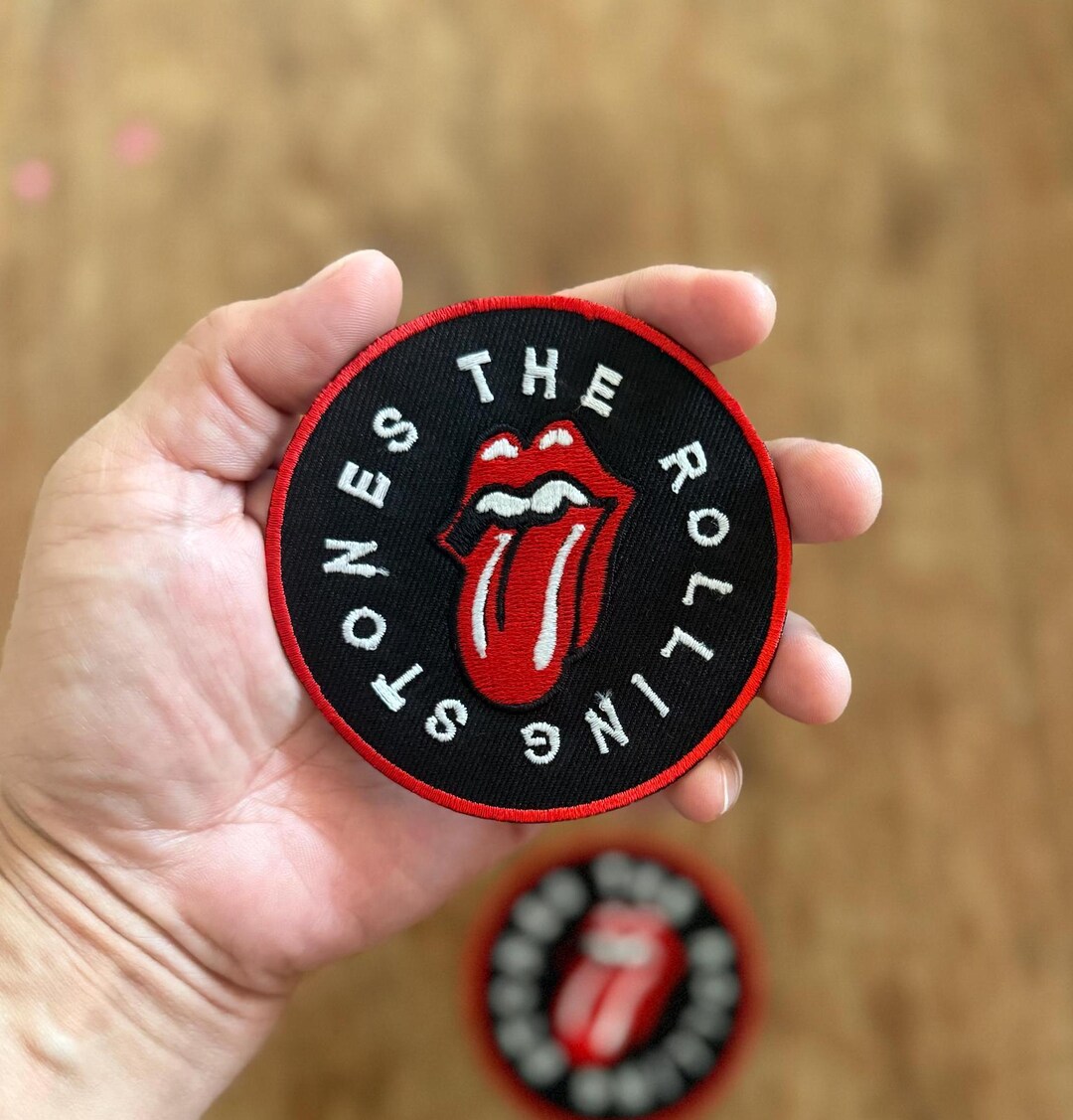 2pcs. Tongue the Rolling Stones Sixties Band Symbol Embroidery Iron-on ...