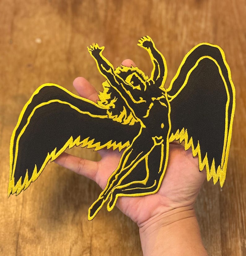 Flying Man Winged Man Led Zeppelin Logo Symbol Embroidery Iron-on Sew ...