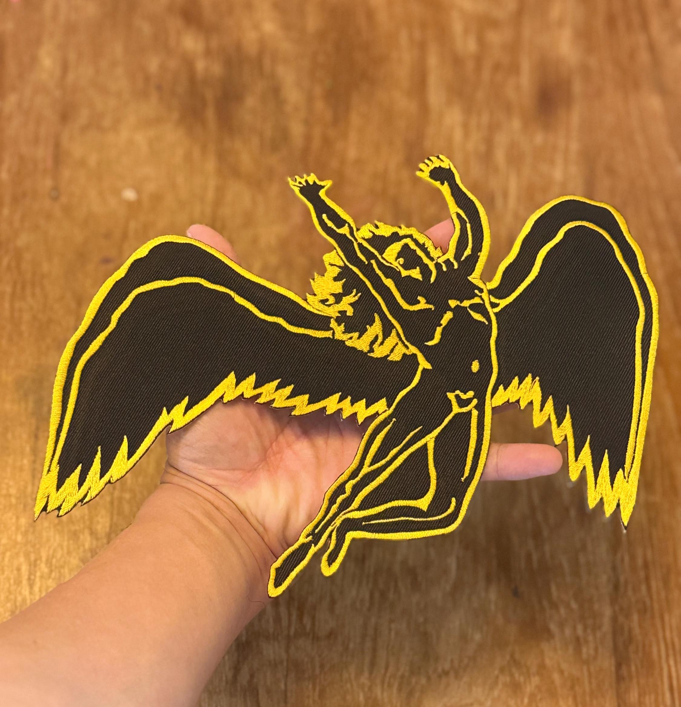 Flying Man Winged Man Led Zeppelin Logo Symbol Embroidery Iron-on Sew ...