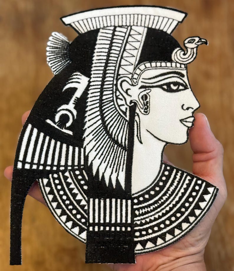 Cleopatra Queen of Egypt Ancient Greek Mummy Symbol Embroidery Iron-on ...