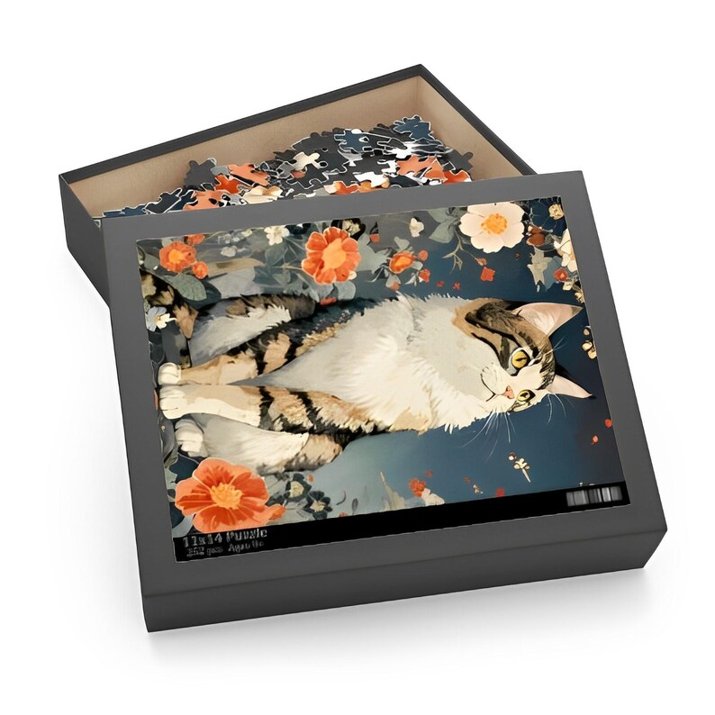 Japanese Traditional Ukiyoe Puzzle Brown Tabby Cat120, 252, 500-piece ...
