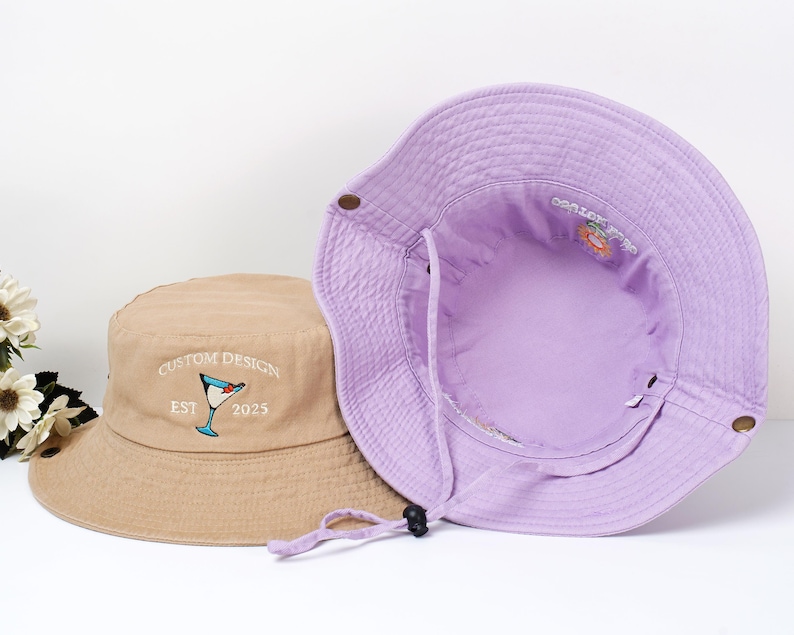 Custom Embroidered Hiking Hats, Bucket Hats, Personalized Text, Logo ...