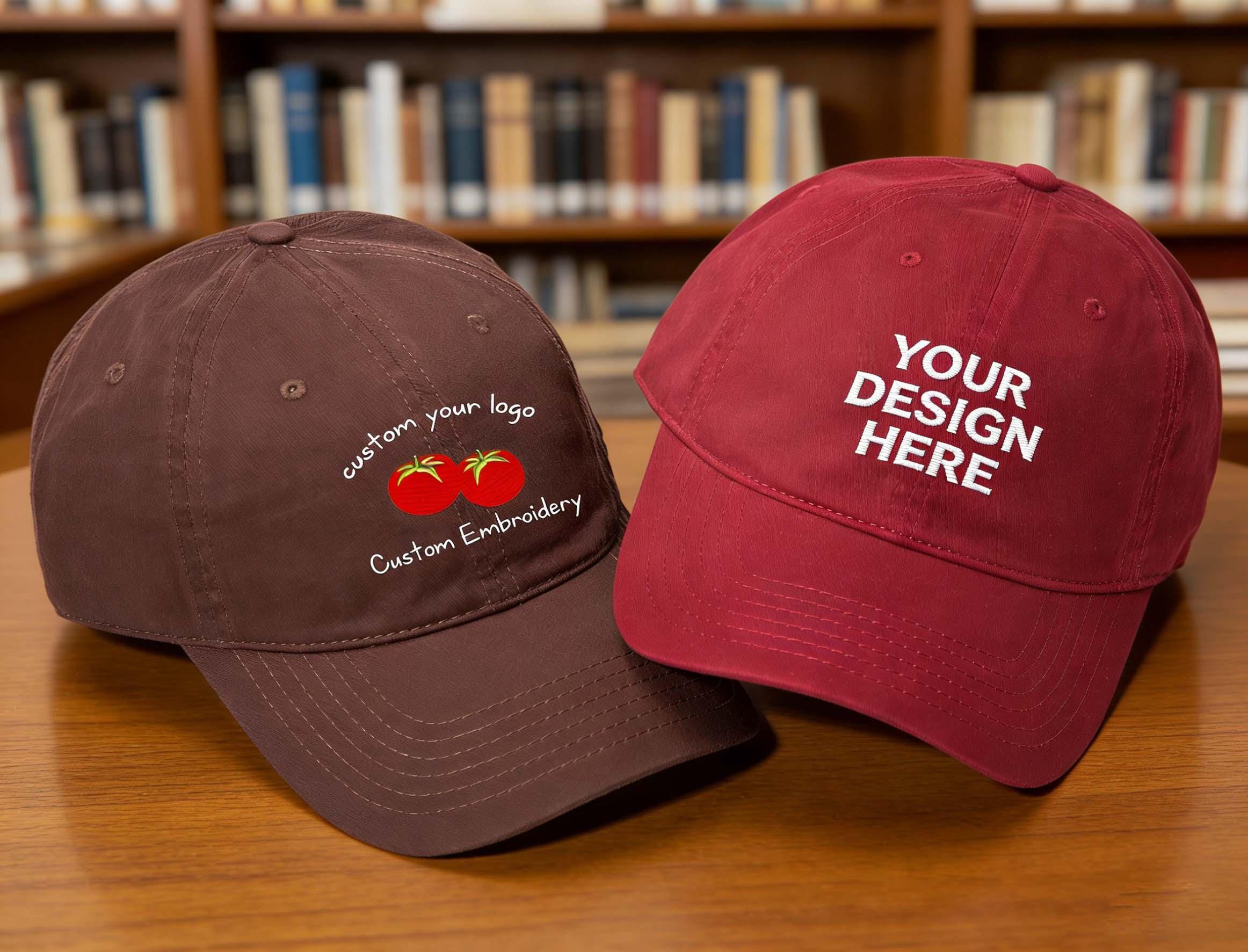 Custom Embroidered Baseball Cap, Personalized Text Hat, Unisex Cotton ...